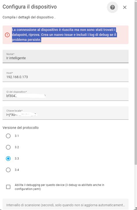 When Adding New Device Integration Find But Dont Add · Issue 1479 · Rospogrigiolocaltuya · Github