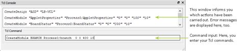 The Visualapplets Tcl Console Basler