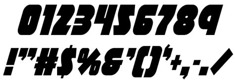Racket Squad Condensed Italic Font
