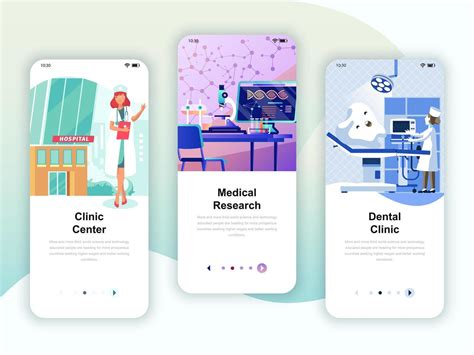 Set Of Onboarding Screens User Interface Kit For Medicine 274374 Vector