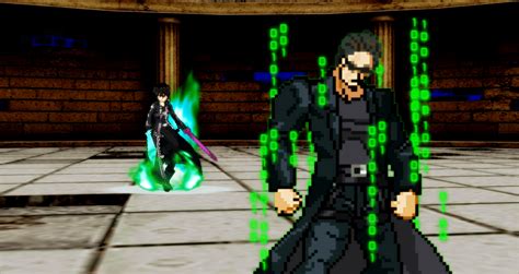 Neo Vs Kirito The Matrix Vs Sword Art Online Sprite Art By Origin