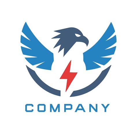 Eagle Logo Eagle Logo Symbolizes Lightning And Electricity Premium Ai Generated Vector