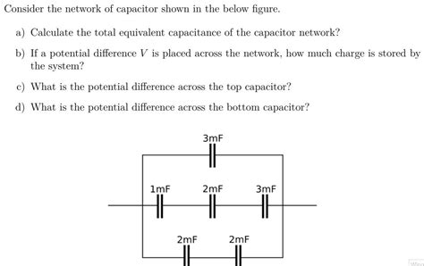 Solved Consider The Network Of Capacitor Shown In The Below