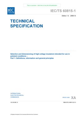 Fillable Online Webstore Iec Selection And Dimensioning Of High Voltage Insulators Intended For