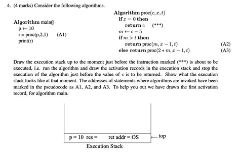 Solved Marks Consider The Following Algorithms Chegg