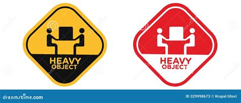 Handling Heavy Objects Warning Advising On Safe Lifting Practices To Prevent Injuries Stock