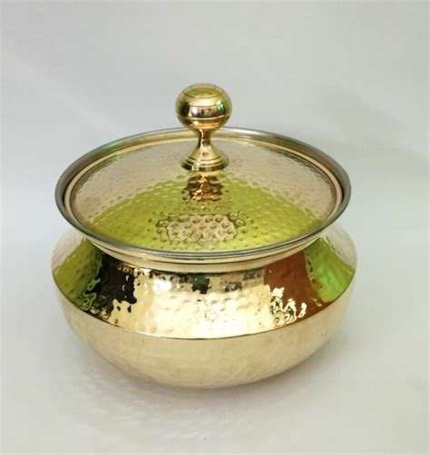 Brass Cooking Pot Set Handi Degchi Patili With Lid Tin Kalai
