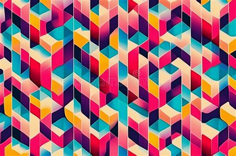 Colorful Geometric Patterns Create A Vibrant And Engaging Visual Experience In Abstract Art