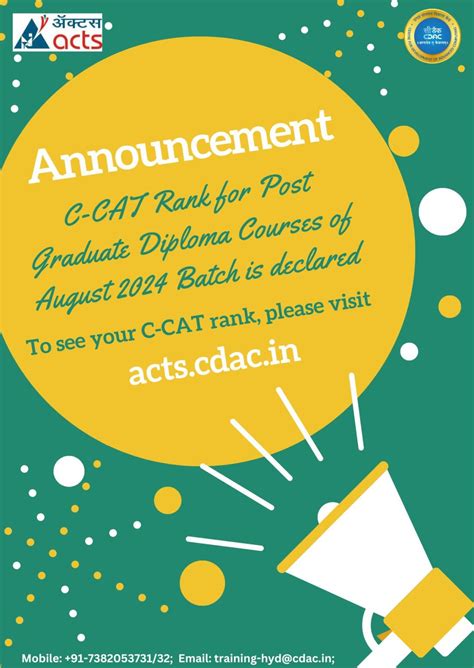C Dac Hyderabad On Linkedin Ccatresults August2024 Cdachyderabad Pgdiploma Cdac