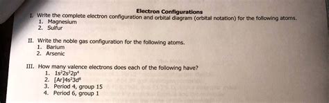 Solved Text Electron Configurations Write The Complete Electron