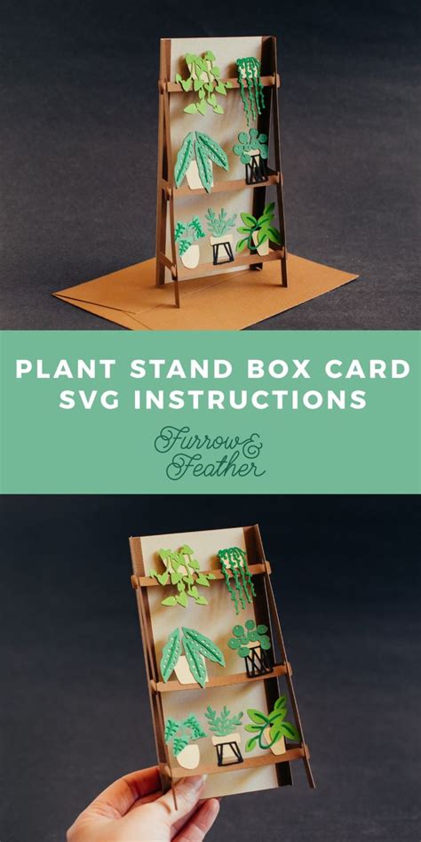 The Plant Stand Box Card Is Shown With Instructions To Make It Look