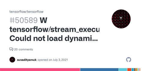 W Tensorflow Stream Executor Platform Default Dso Loader Cc Could Not Load Dynamic Library