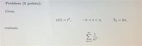 Solved Problem 5 Points Given R T Te T Chegg Com