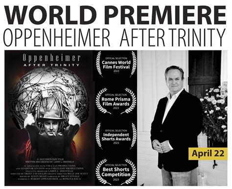 Sala To Host World Premiere Of Oppenheimer After Trinity April