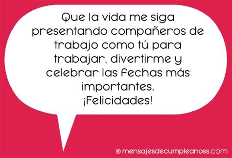 Mensaje De Feliz Cumpleaños Compañero De Trabajo Tarjetas De
