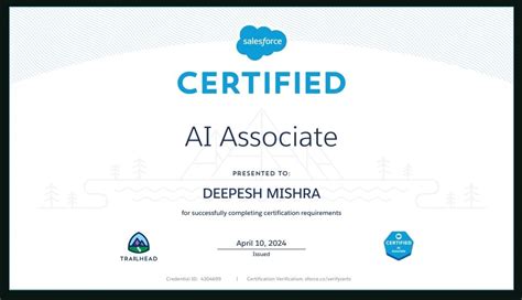 Deepesh Mishra On Linkedin Salesforce Ai Certified