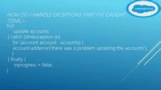 Introduction To Exception Handling In Apex Ppt
