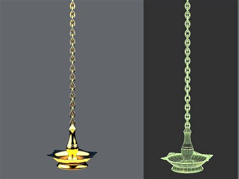 3d Architecture Visualisation Vilakku Lamp Model