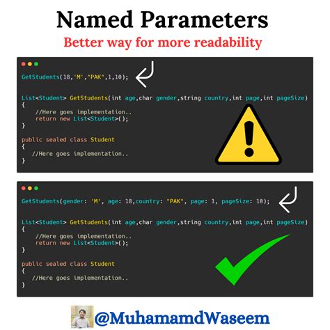 Pro Ep 100 How Do Named Parameters Improve Readability In Method Calls By Muhammad Waseem