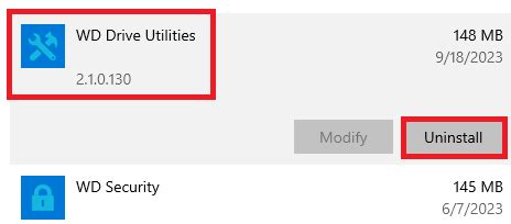 Steps To Uninstall WD Drive Utilities Or WD Security Software On Windows