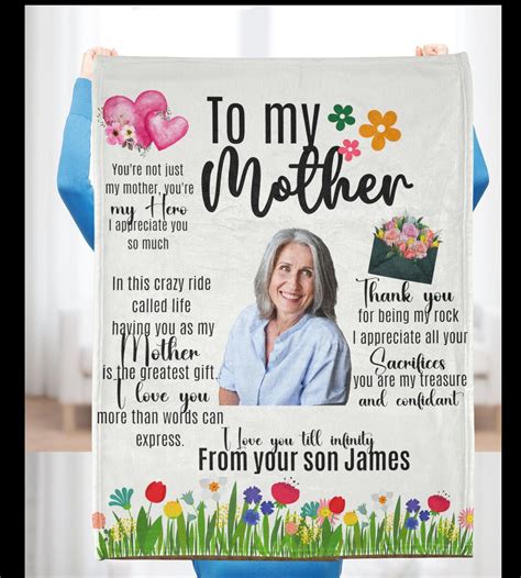 Personalized Blanket For Mom Mothers Day Blanket T Custom Name Add