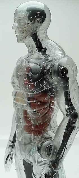 3d Printed Robotic Human Anatomy Model Premium Ai Generated Image