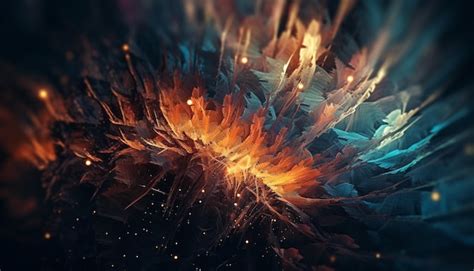 Free Photo Glowing Multi Colored Fractal Shapes Illuminate The Night Generated By Ai