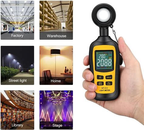 Digital Light Meter With Ambient Temperature Measurer Up To 200000