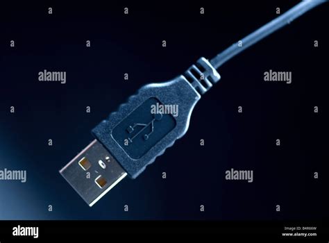 Black USB Computer Cable Stock Photo Alamy