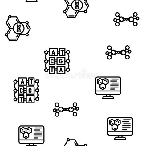 Molecule Chemistry Science Vector Seamless Pattern Stock Vector Illustration Of Molecule Tube