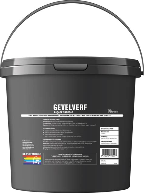 Gevelverf Topcoat Satin 10 Liter