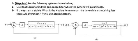 solved 2 [10 ﻿points] ﻿for the following systems shown