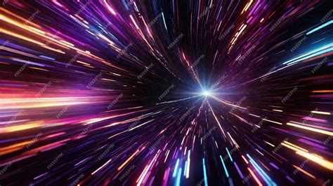 Premium Ai Image Hyperspace Warp Background