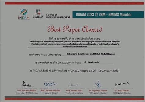 debanjana deb biswas on linkedin the much awaited certificate of best paper for track 13