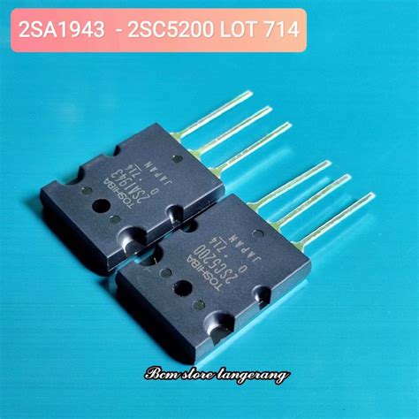 1 Set Transistor Final Toshiba 2sa1943 A1943 2sc5200 C5200 Seri 714 Original Japan Lazada