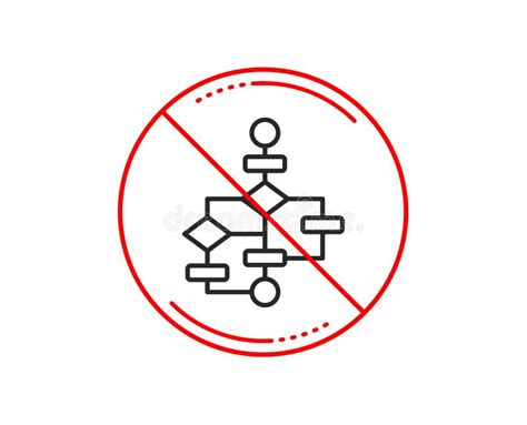 Block Diagram Line Icon Path Scheme Sign Vector Stock Vector Illustration Of Line Infochart