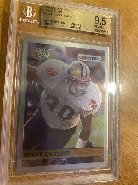 1992 Courtside Draft Pix 1 Steve Emtman Rc For Sale Online Ebay