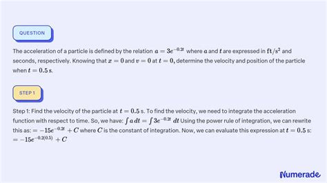 ⏩solved the acceleration of a particle is defined by the relation