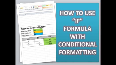 How To Use IF Formula With Conditional Formatting In Excel YouTube