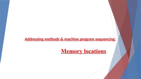 The Role Of Memory Locations In Program Executionmemory Locationpptx