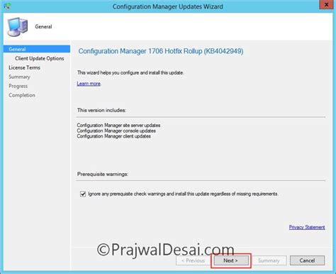 Install Sccm Current Branch Version 1706 Update Rollup