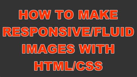 How To Make Image Responsive Html Css Website Webpage Code Youtube
