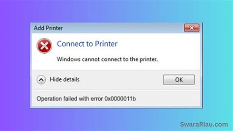8 Cara Mengatasi Windows Cannot Connect To The Printer Error 0x00011b