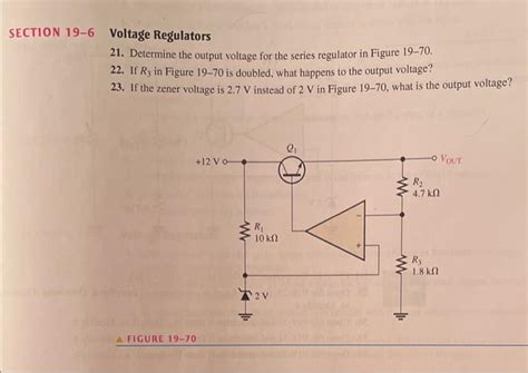 Solved Voltage Regulators 21 Determine The Output Voltage Chegg Com