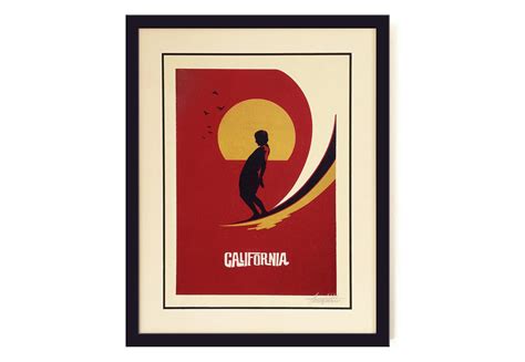California Dreaming Retro Surf Poster Etsy