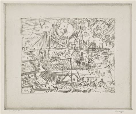 John Marin Brooklyn Bridge From Brooklyn The Sun 1915 Mutualart