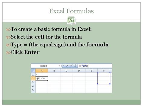 Microsoft Excel PERFORMING CALCULATIONS Excel Formulas A Formula