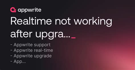Realtime Not Working After Upgrade To 144 Threads Appwrite