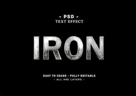 Premium PSD Iron Text Effect