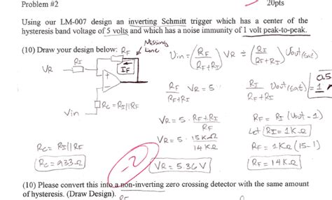 Solved Using Our LM Design An Inverting Schmitt Trigger Chegg Com
